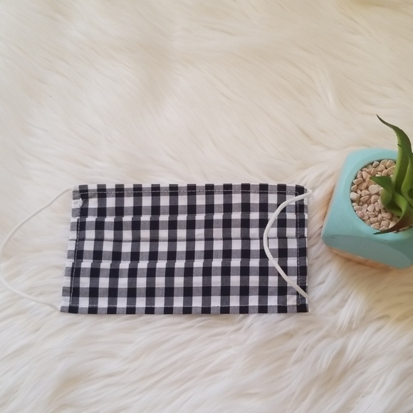 J. Crew | Accessories | Jcrew Black And White Checkered Face Mask ...